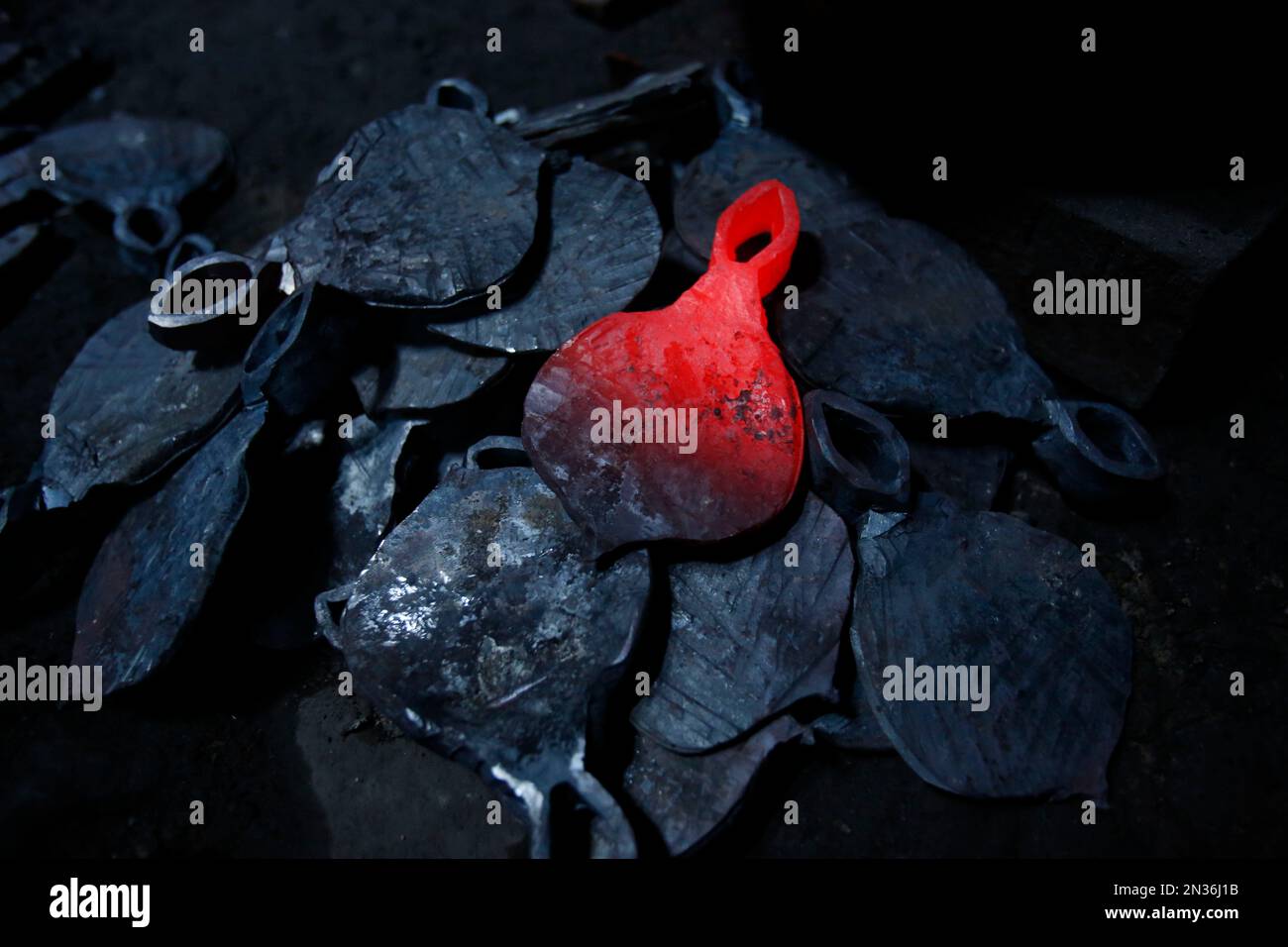 In this Thursday, Jan. 15, 2015 photo newly made Agricultural tools ...