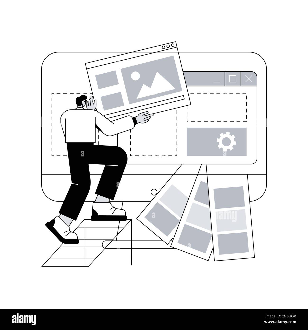 Low Code Development Abstract Concept Vector Illustration Online Development Platform Lcdp