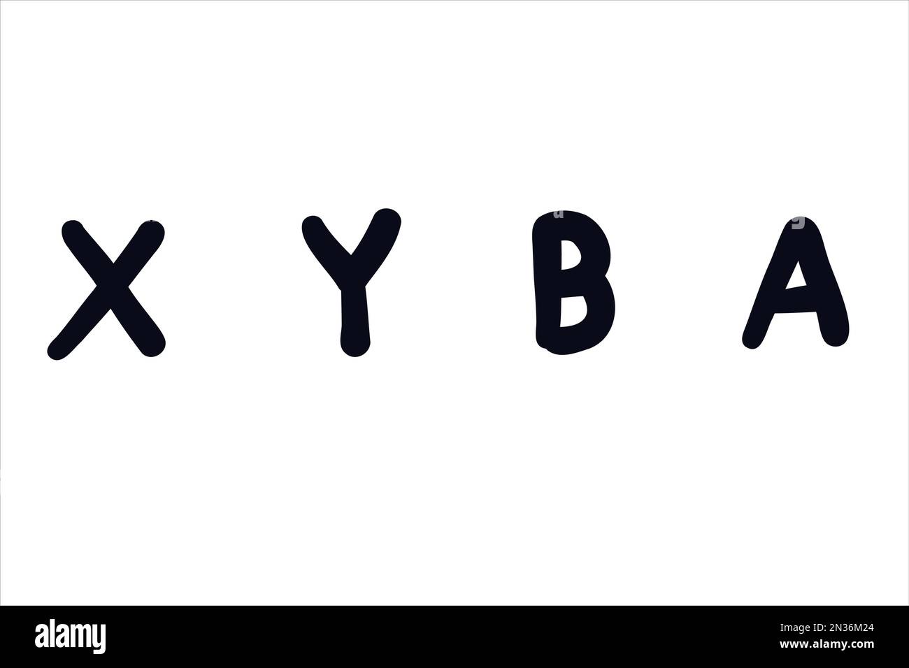 Game controllers symbols. X, Y, B, A. Vector illustration isolated on ...