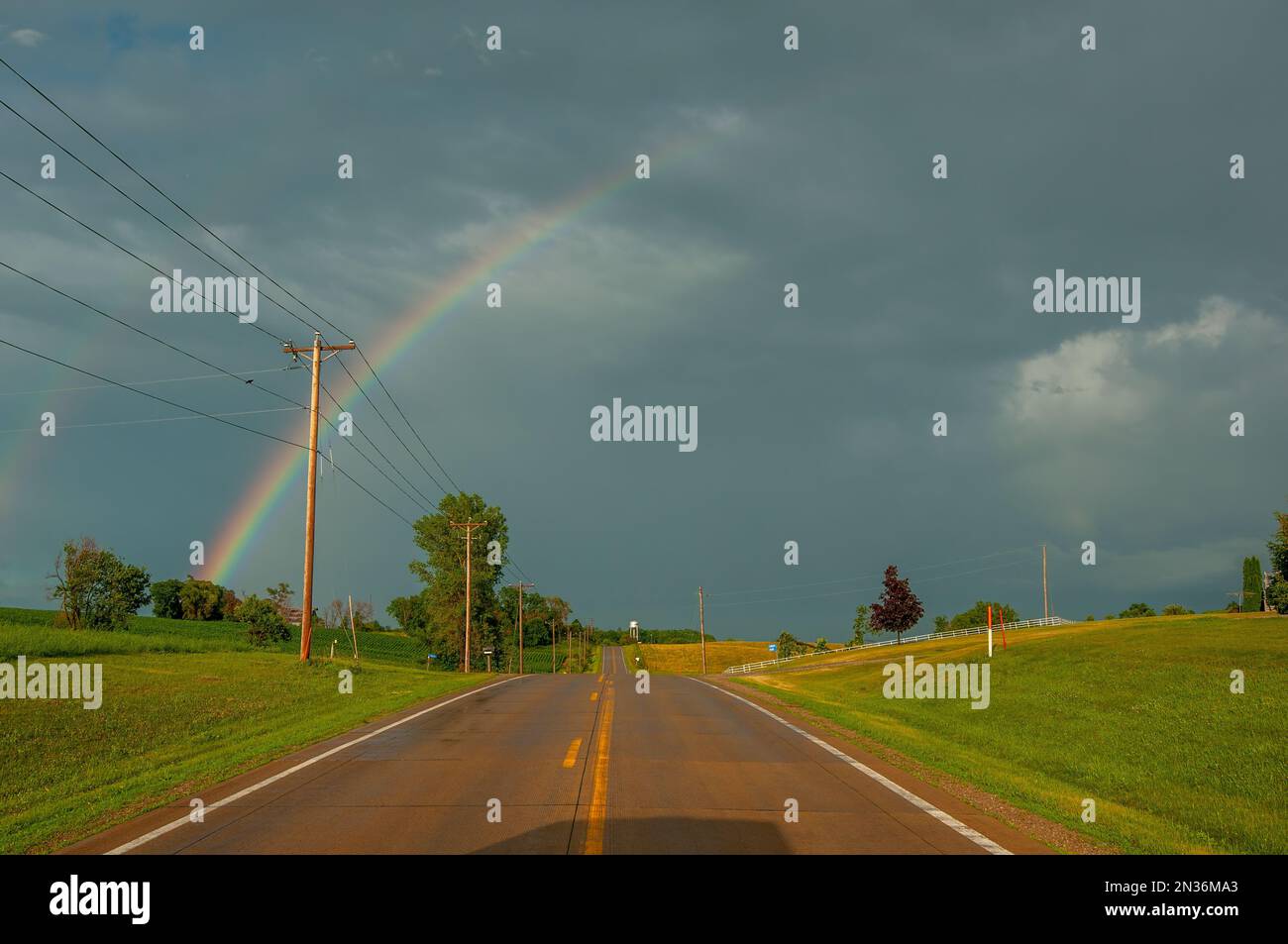 After the storm, a beautiful double rainbow graced the Iowa skies on ...