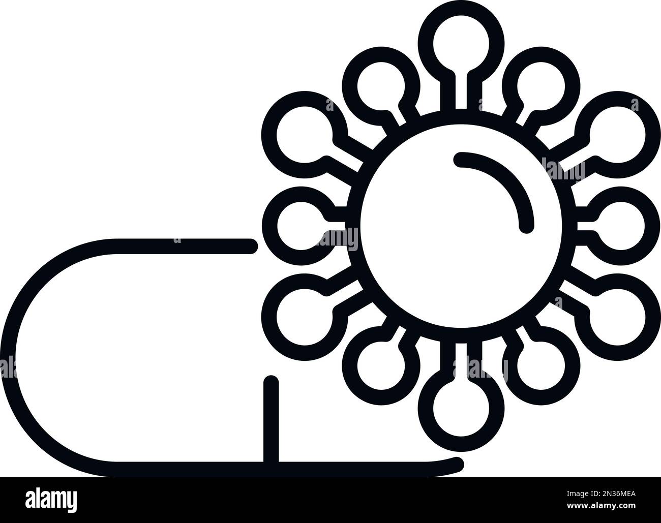 Antibiotic resistance capsule icon outline vector. Bacteria disease ...