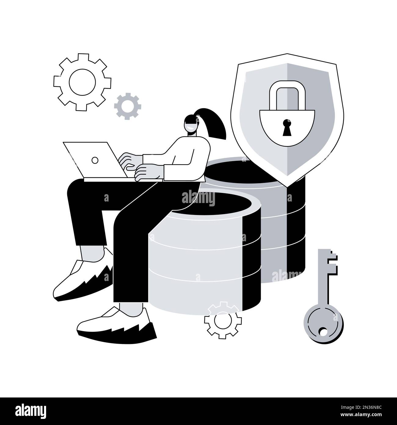Cyber security data protection abstract concept vector illustration ... Cyber security data protection abstract concept vector illustration ...