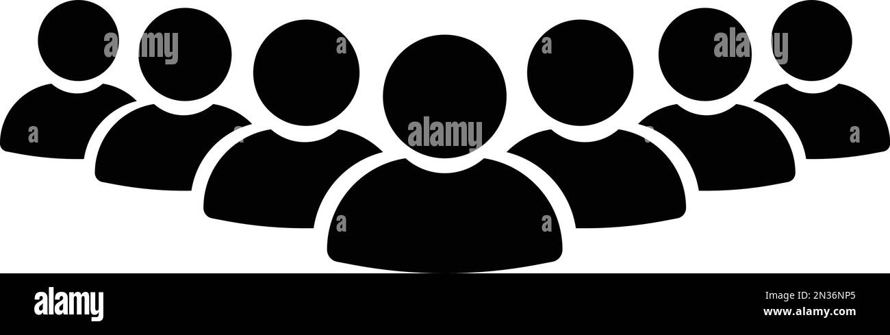 People flat icons set. Team of workers. User profile symbol. Group of ...