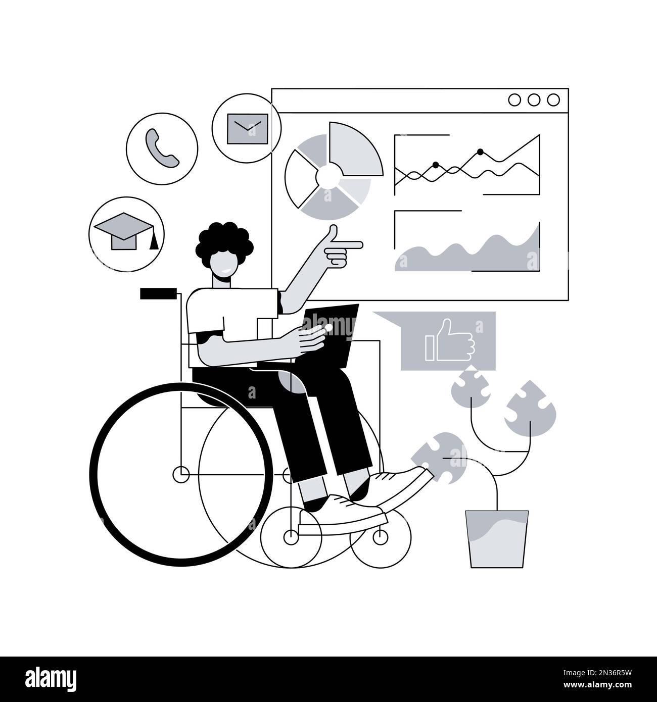 Assistive technology abstract concept vector illustration. Assistive ...