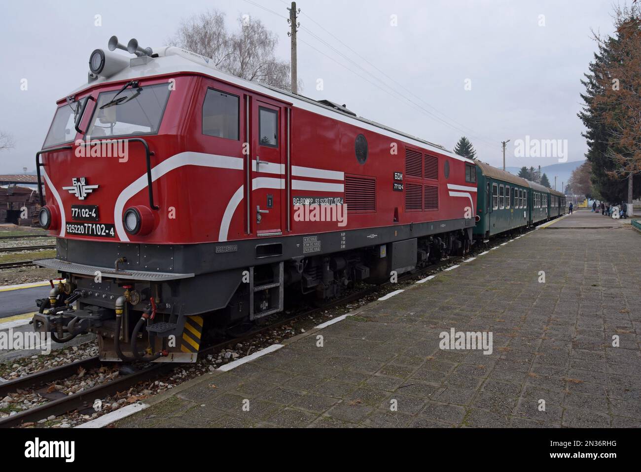 1960's built Henschel Class 75 diesel loco hauling a train on the ...