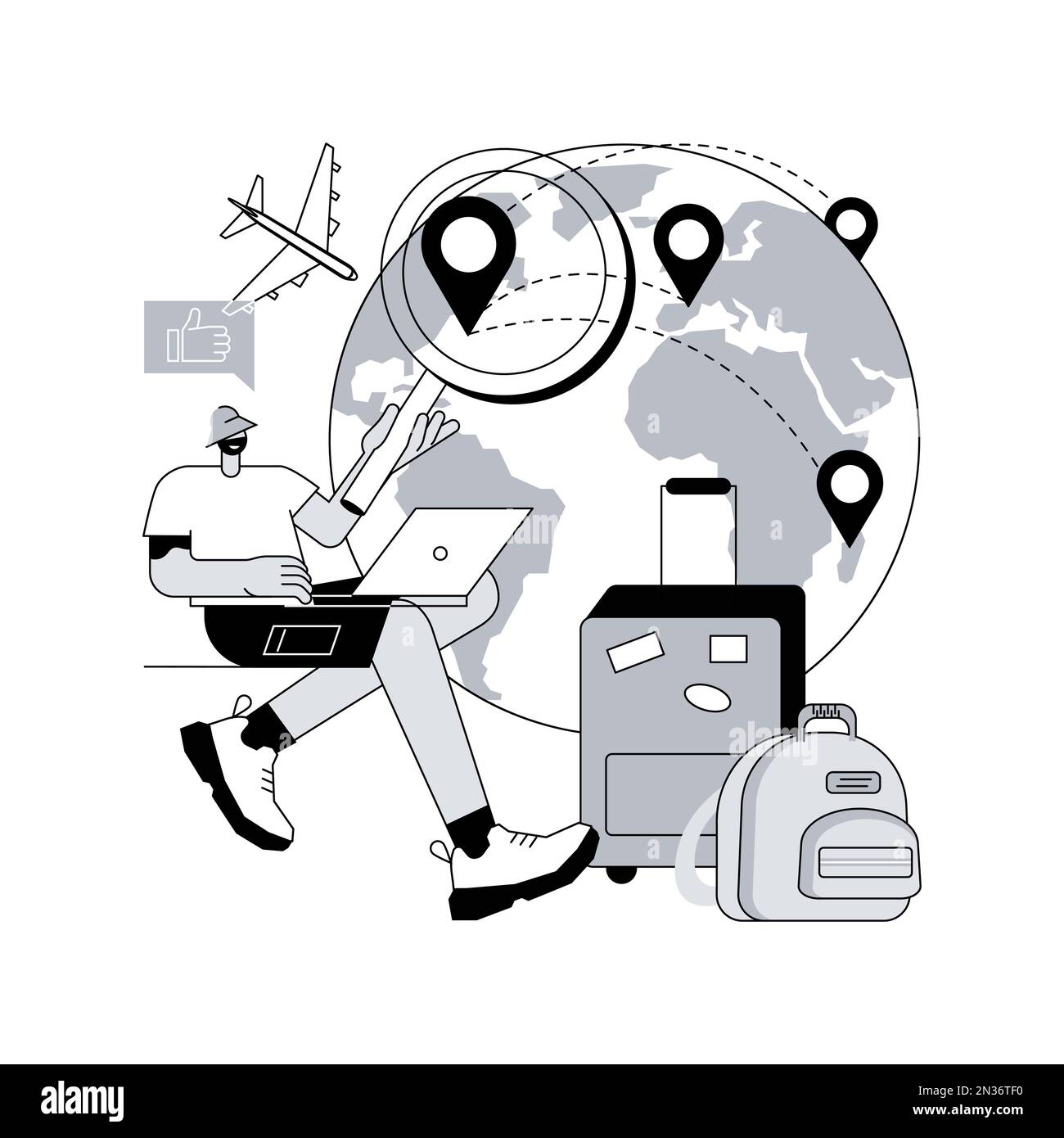 Nomadism abstract concept vector illustration. Without fixed habitation ...