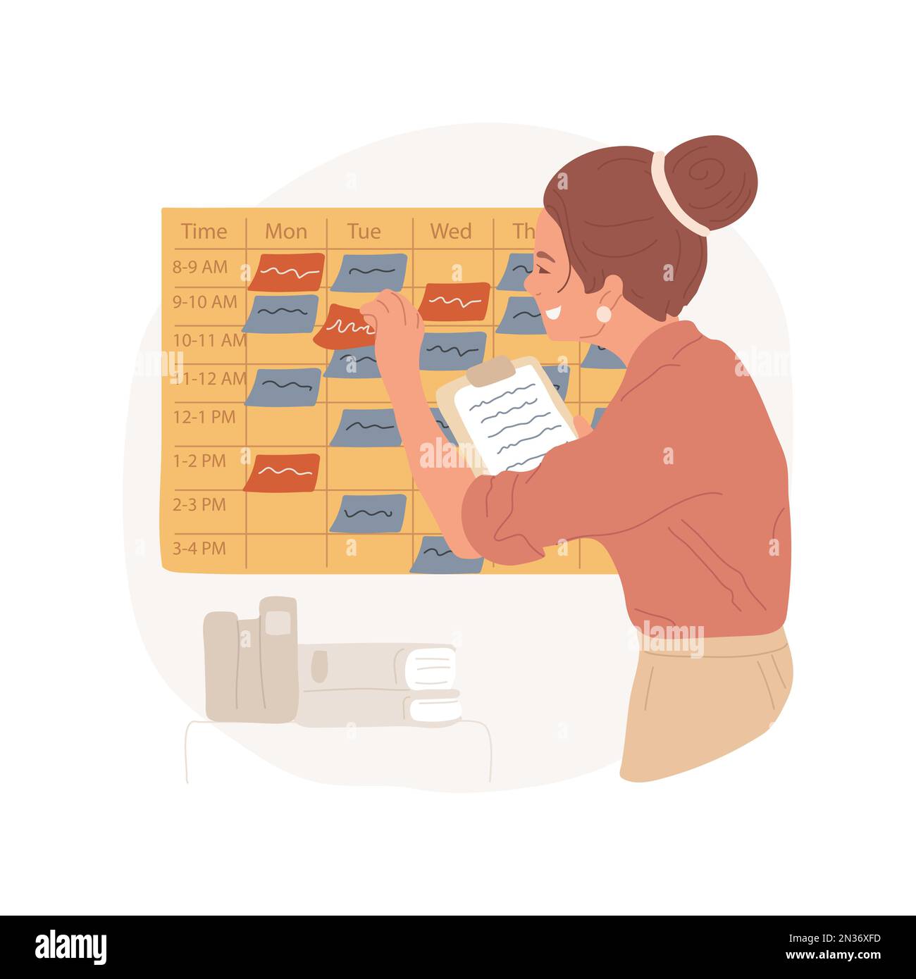 Flexible curriculum isolated cartoon vector illustration. Teacher ...