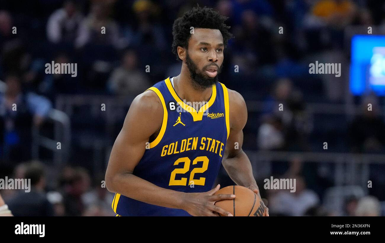 Golden State Warriors forward Andrew Wiggins during an NBA basketball ...