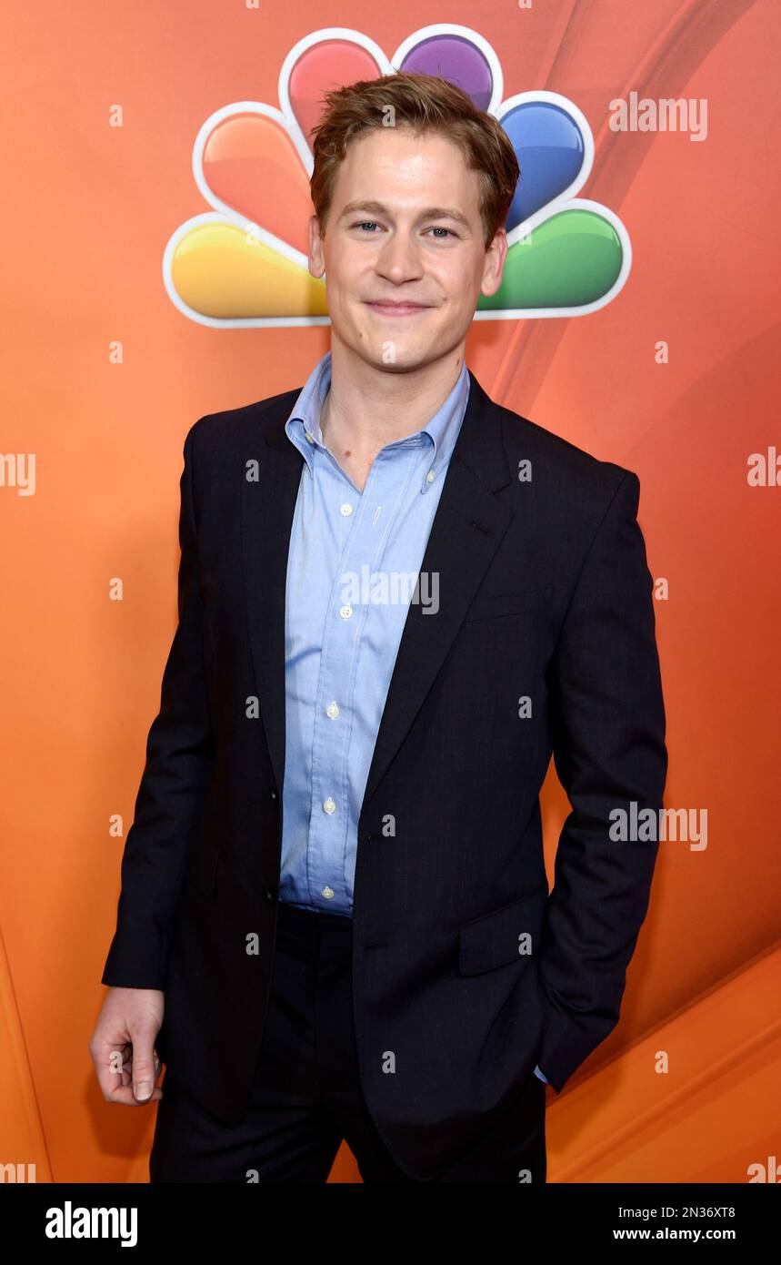 Gavin Stenhouse, a cast member in the television series "Allegiance," poses at the NBC 2015 ...