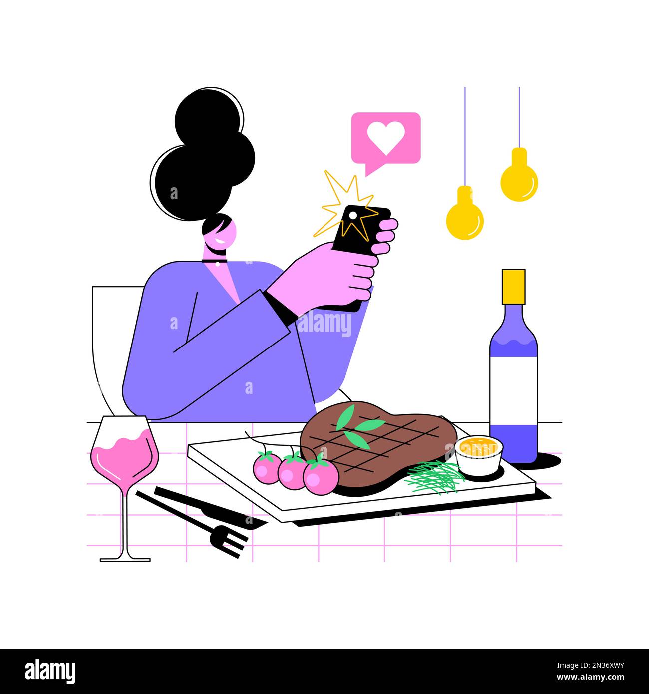 Content marketing isolated cartoon vector illustrations. Blogger taking ...