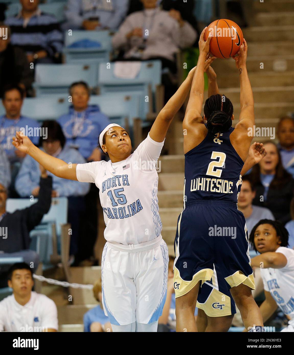 Georgia Tech's Aaliyah Whiteside (2) goes to the basket against North ...