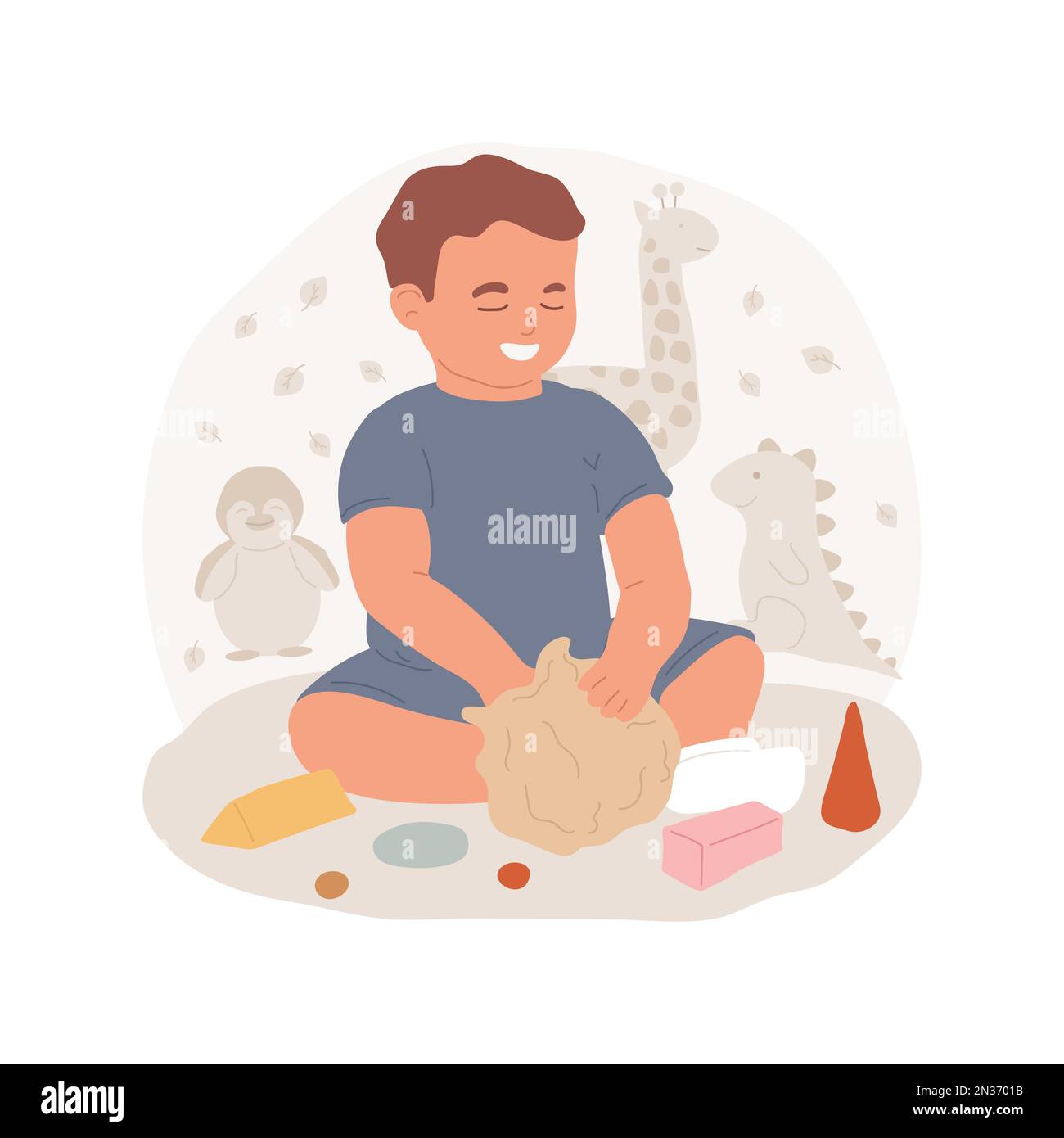 Mystery bag isolated cartoon vector illustration. Stereognostic mystery ...