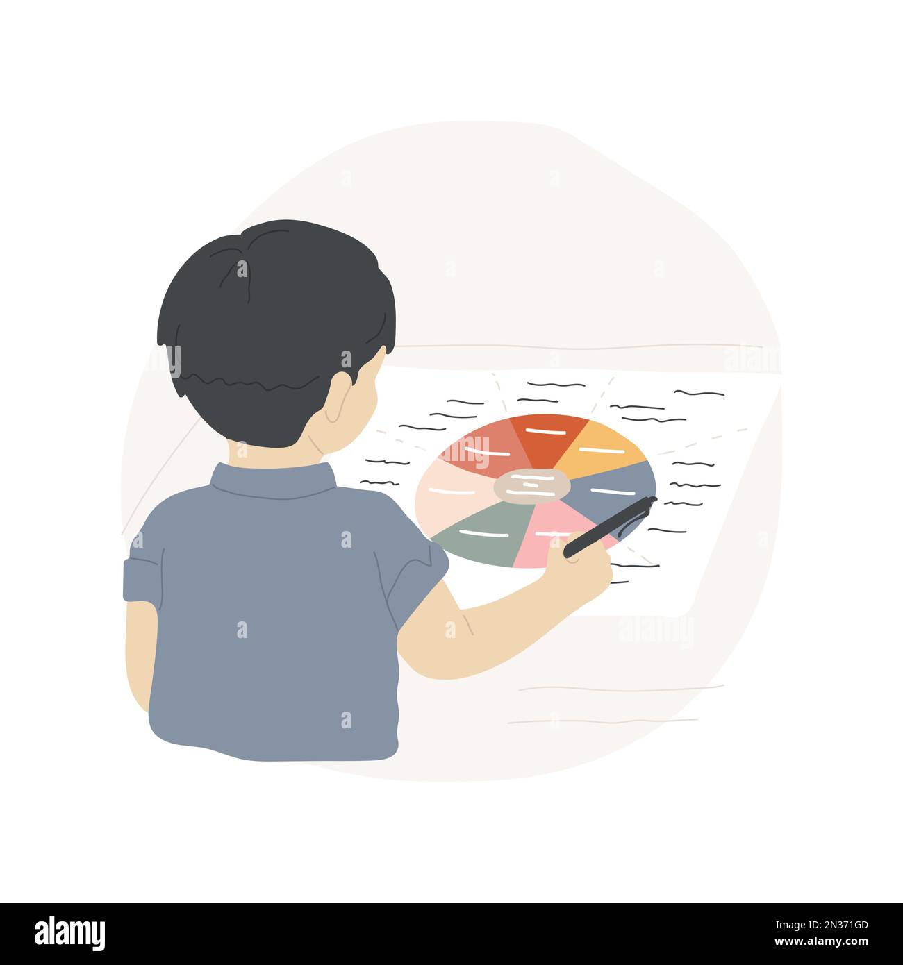Learning parts of speech isolated cartoon vector illustration. Identify ...