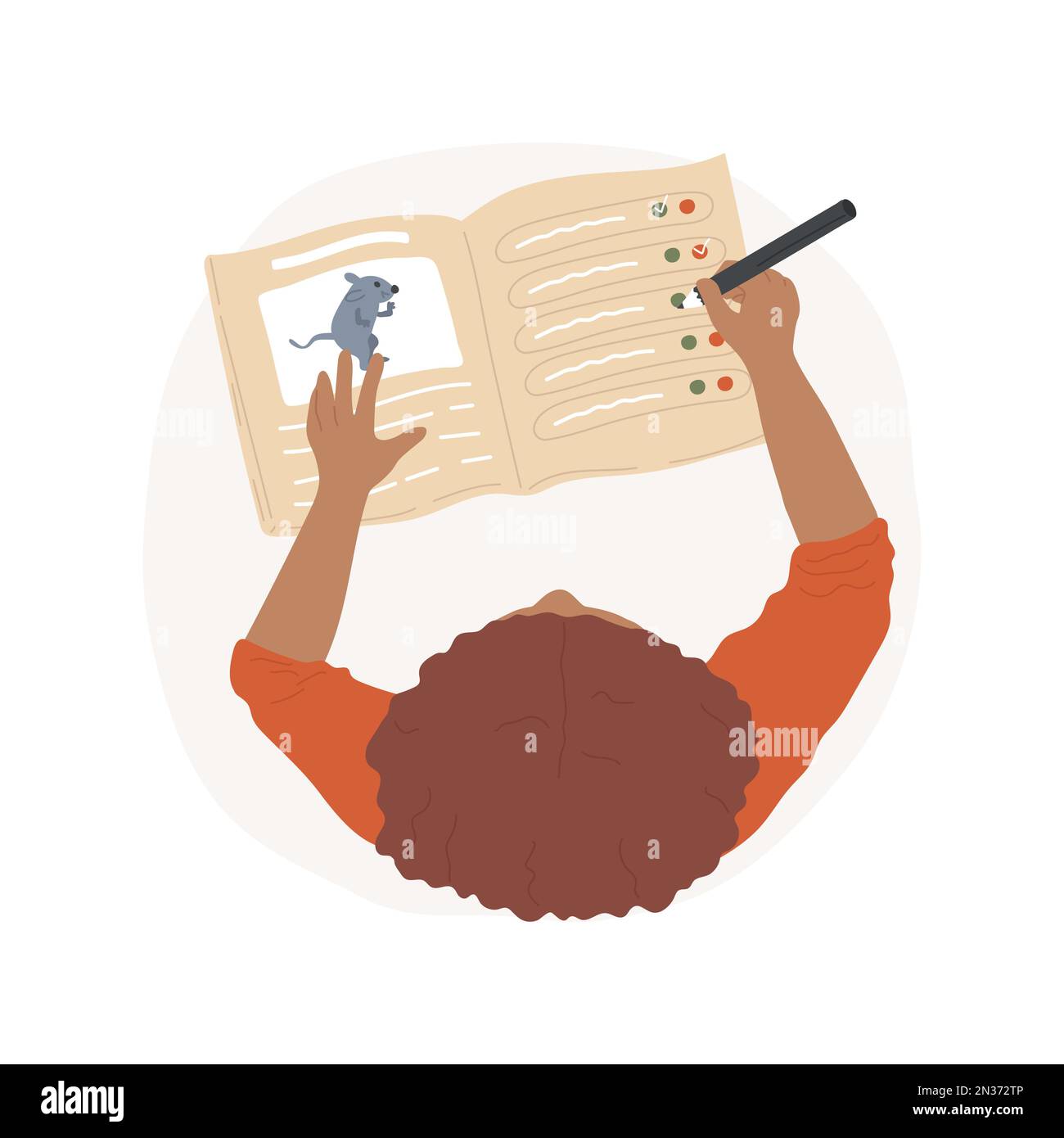 Reading comprehension isolated cartoon vector illustration. Reading ...