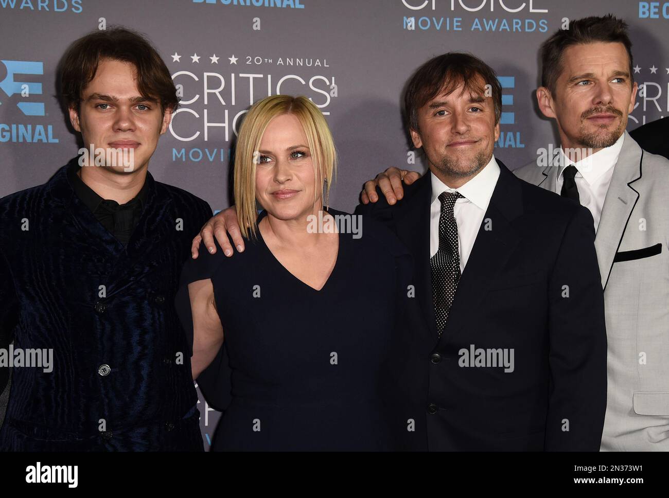 Ellar Coltrane, from left, Patricia Arquette, Richard Linklater, and ...