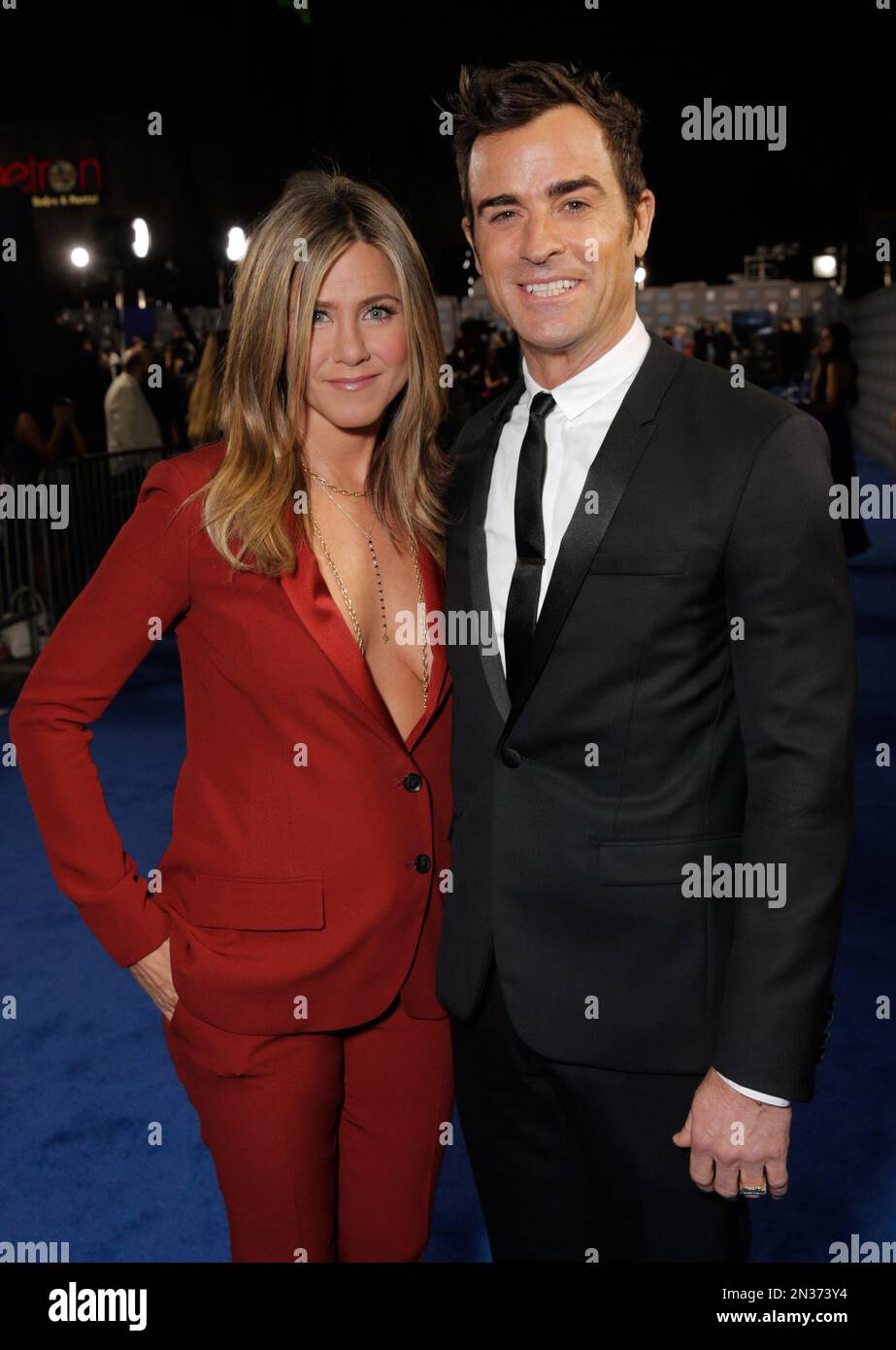 Jennifer Aniston and Justin Theroux arrive as Porsche celebrates the ...