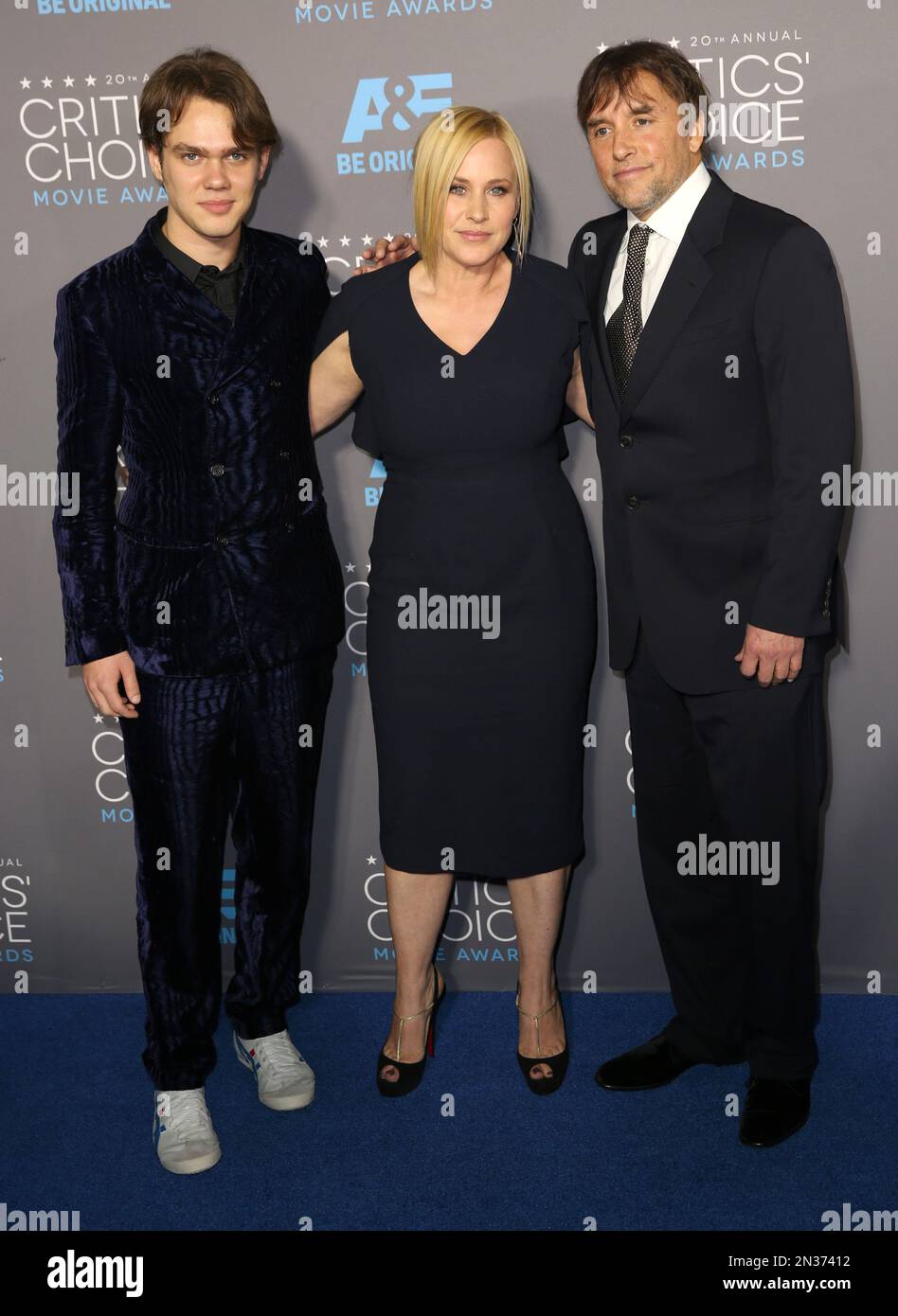 Ellar Coltrane, from left, Patricia Arquette, and Richard Linklater ...