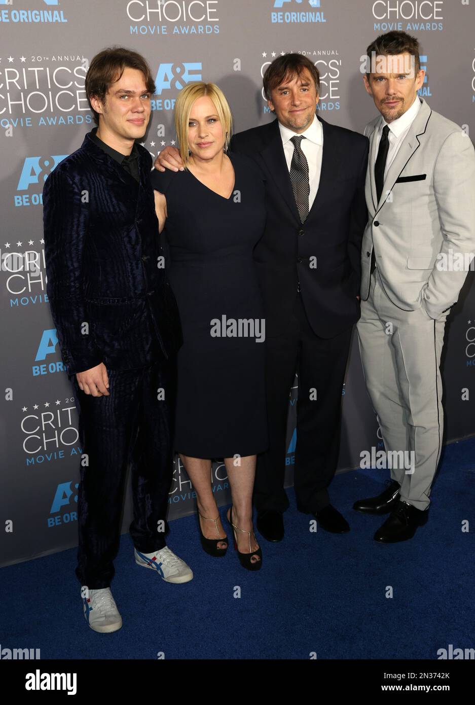 Ellar Coltrane, from left, Patricia Arquette,Richard Linklater, and ...