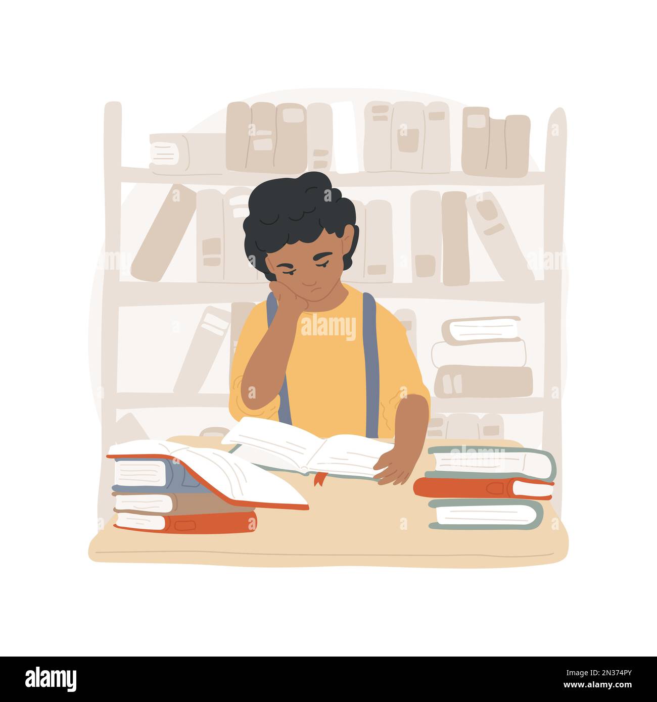 Psychological test isolated cartoon vector illustration. Sad child is ... Psychological test isolated cartoon vector illustration. Sad child is ...