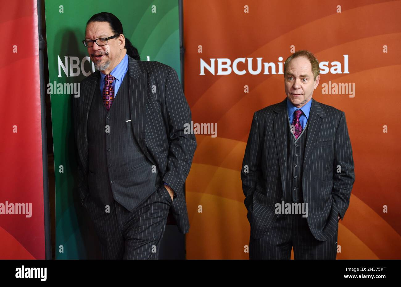 Magicians Penn Jillette, left, and Teller, cast members in the Syfy ...