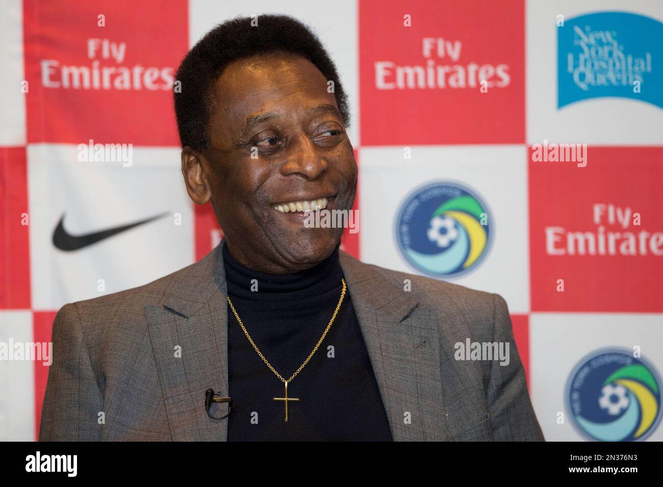 Edson Arantes do Nascimento, better known as Pele smiles during a ...