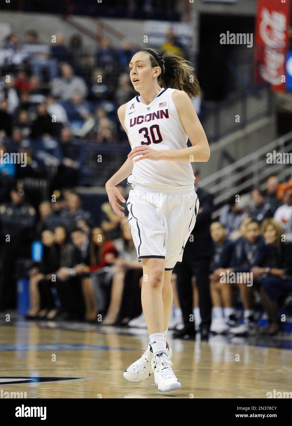 Connecticut’s Breanna Stewart during the first half of an NCAA college ...