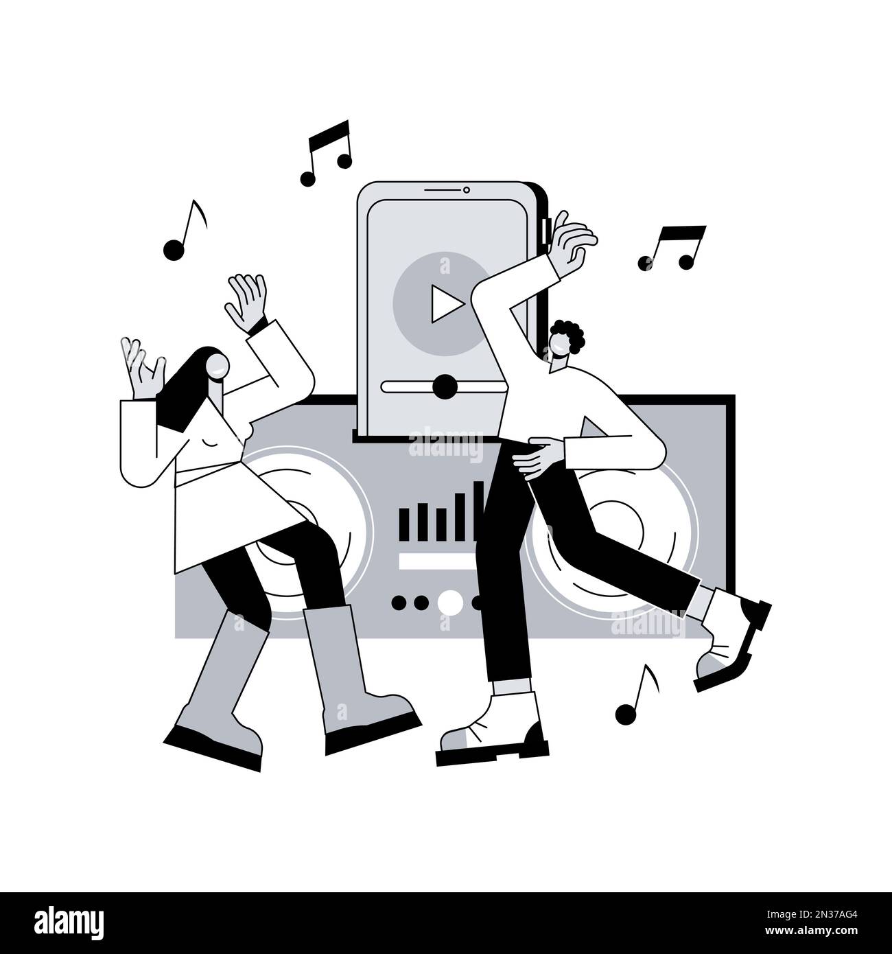 Docking station abstract concept vector illustration. Audio docking ...