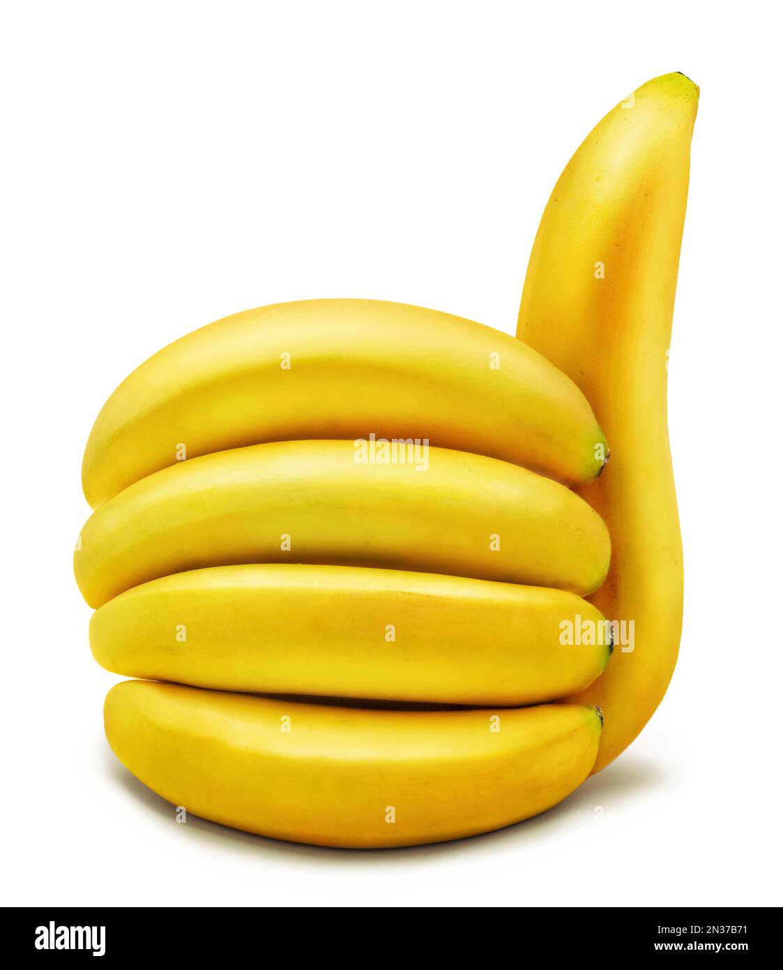 Banana thumb signal isolated on white background Stock Photo - Alamy