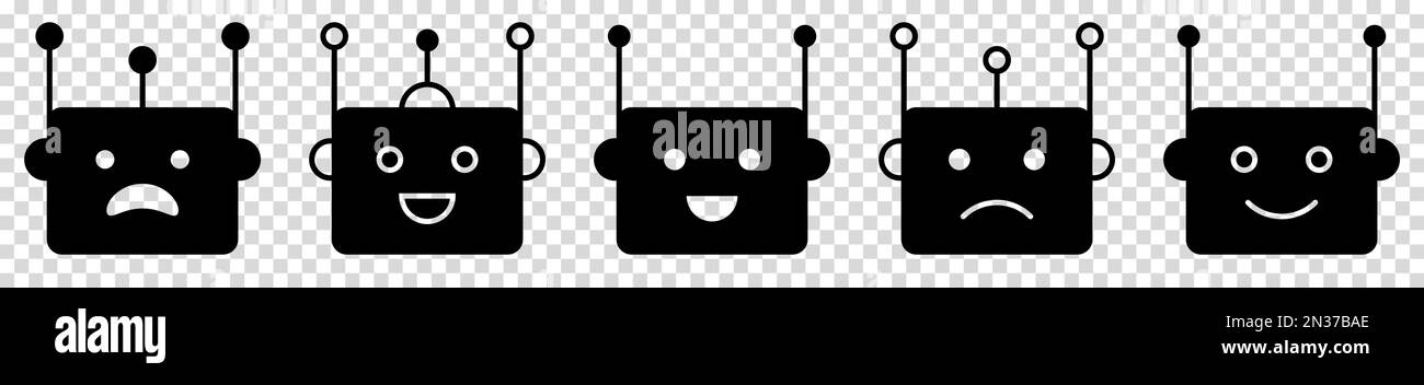 Support bot icons. Chatbot symbols. Design can use for web and mobile ...