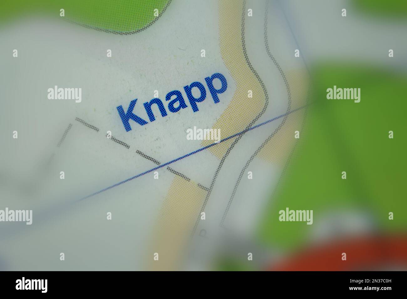 Knapp village, Hampshire, United Kingdom atlas map town name - tilt ...