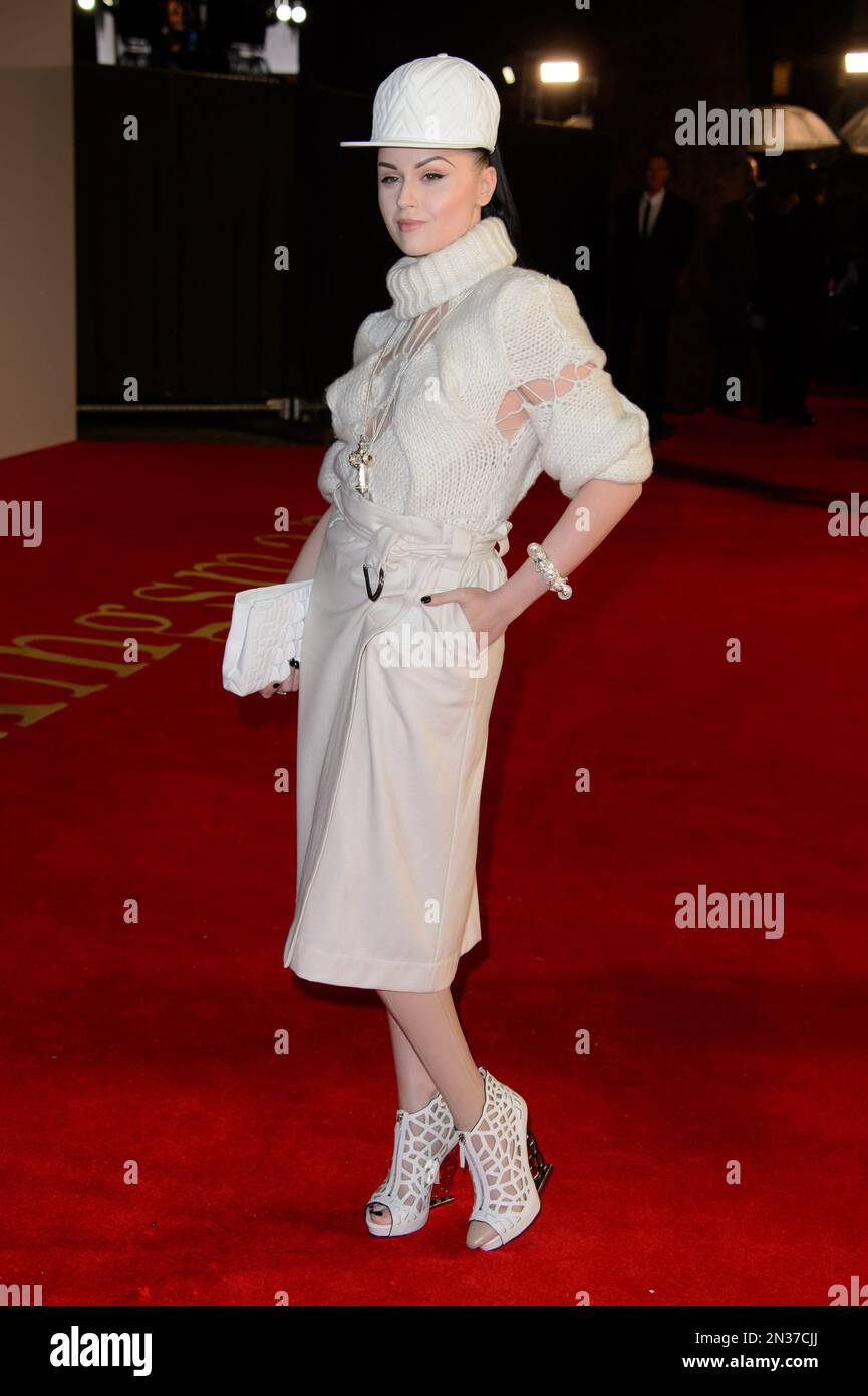 Victoria Modesta poses for photographers upon arrival at the world ...