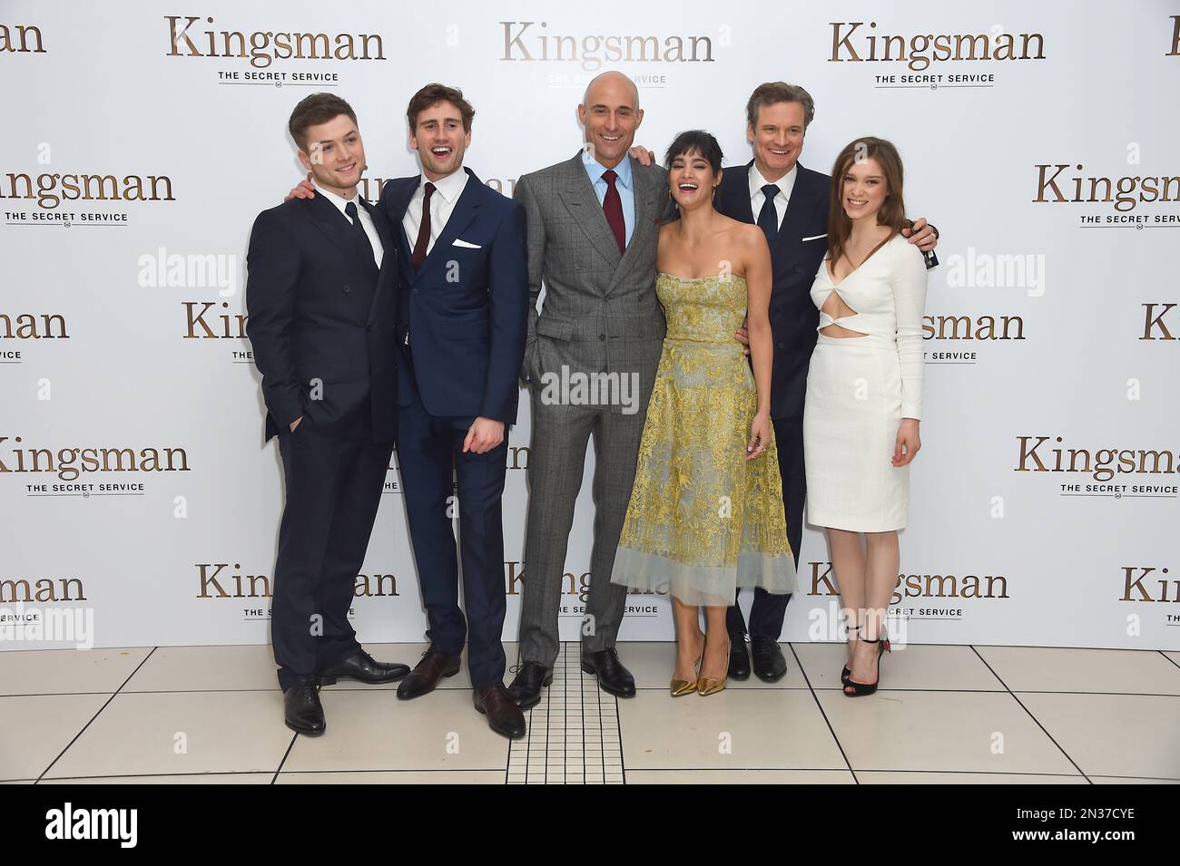 Actors Taron Egerton, Edward Holcroft, Mark Strong, Sofia Boutella ...