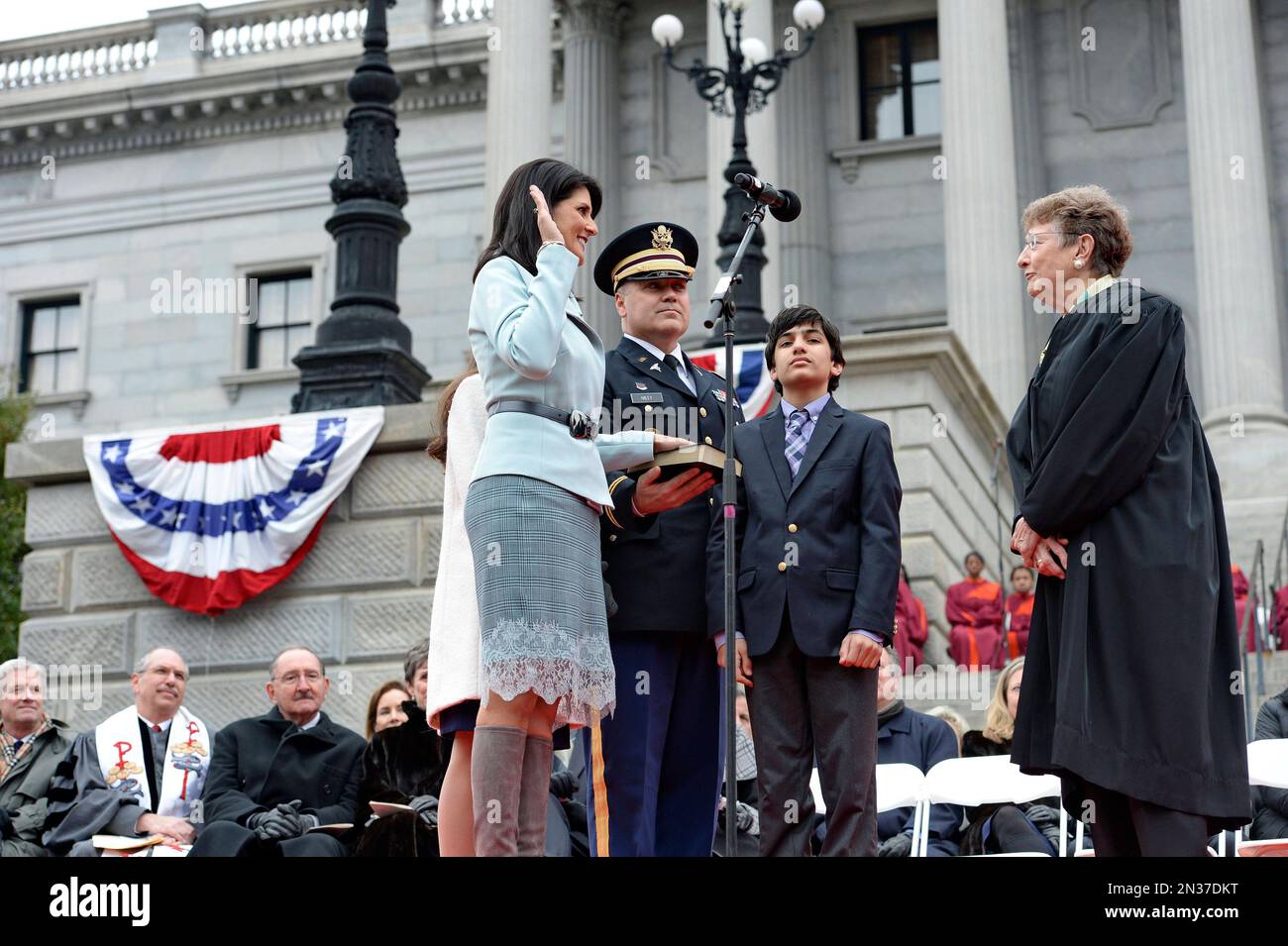 South Carolina Governor Nikki Haley is sworn into her second term as ...