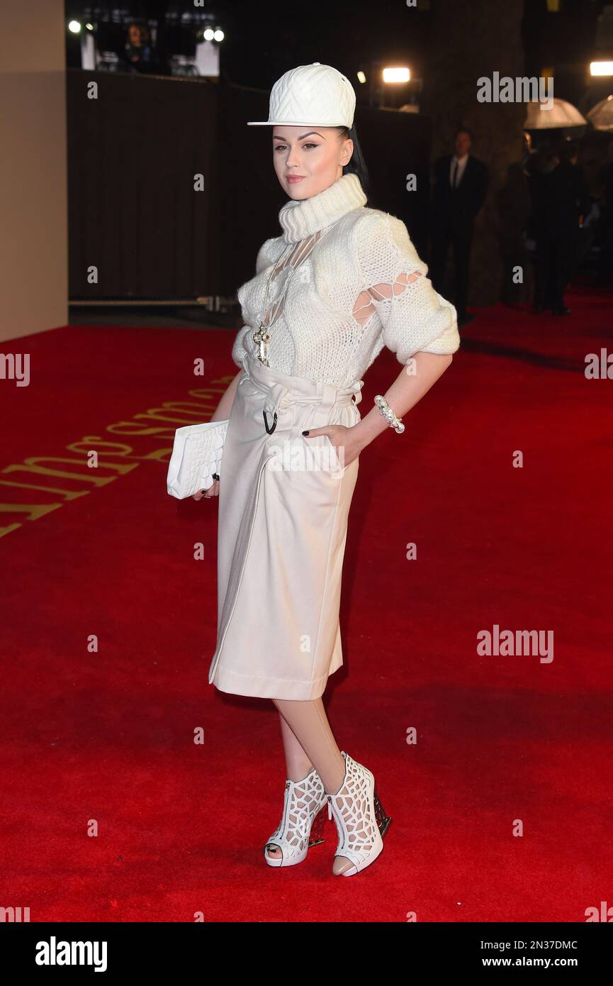 Model Victoria Modesta poses for photographers upon arrival at the ...