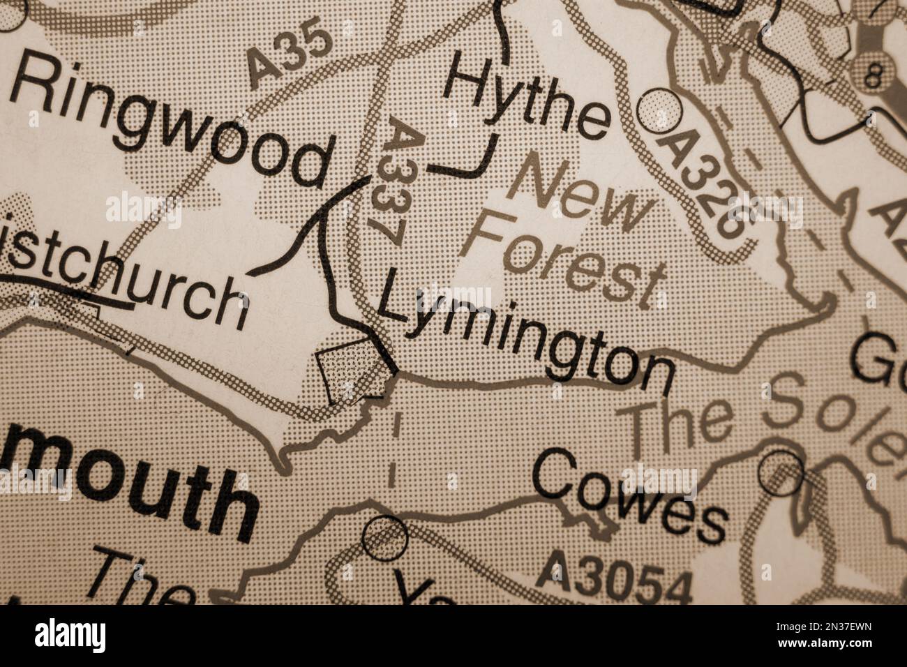 Map of lymington hi-res stock photography and images - Alamy
