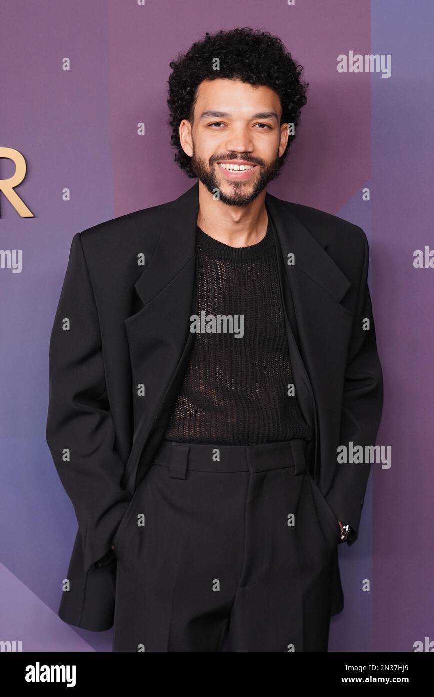 Justice Smith attending the world premiere of Apple TV+ drama Sharper ...