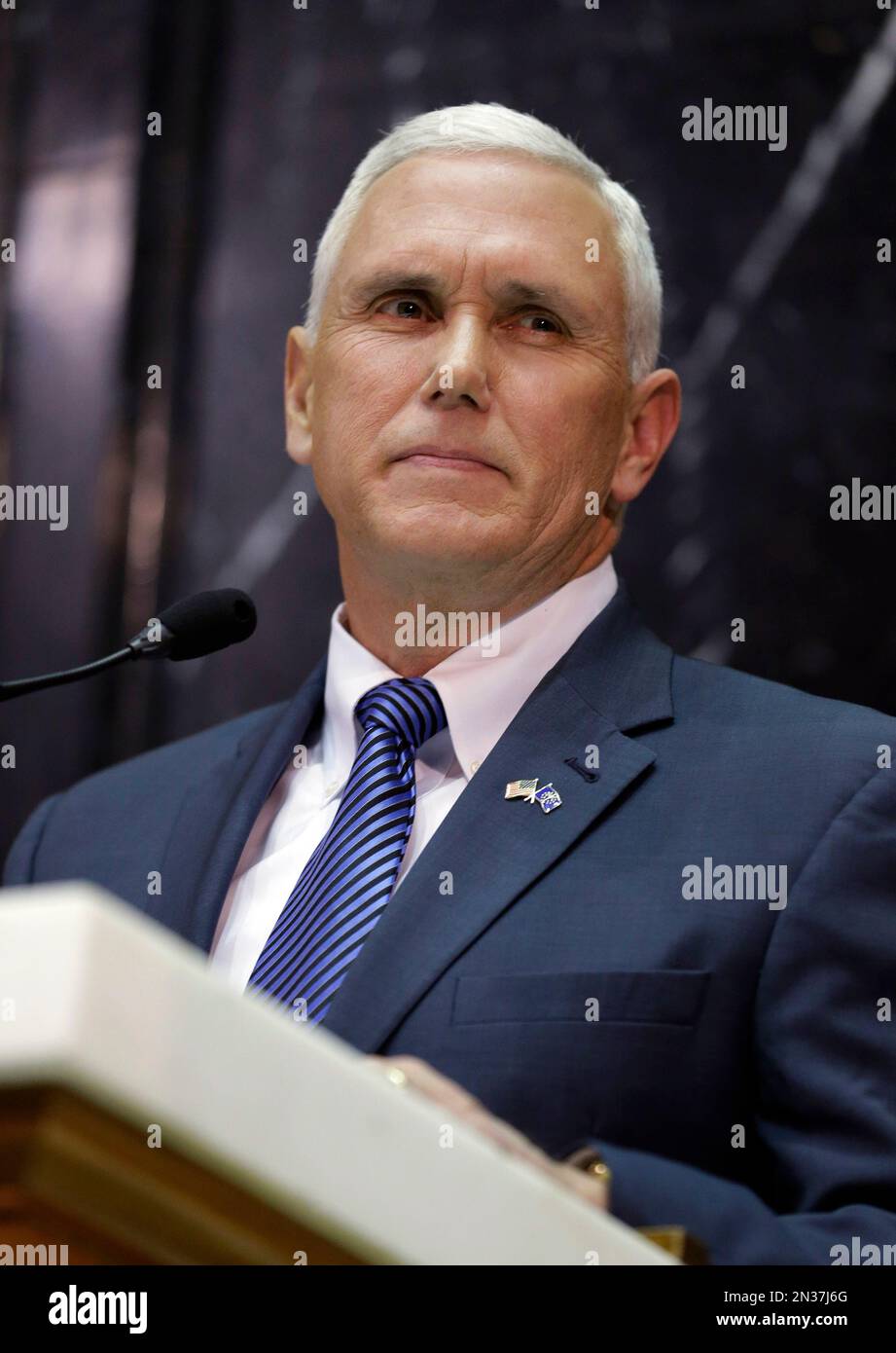 Indiana Gov. Mike Pence delivers his State of the State address to a ...