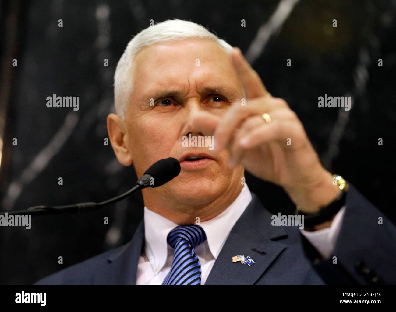 Indiana Gov. Mike Pence delivers his State of the State address to a ...
