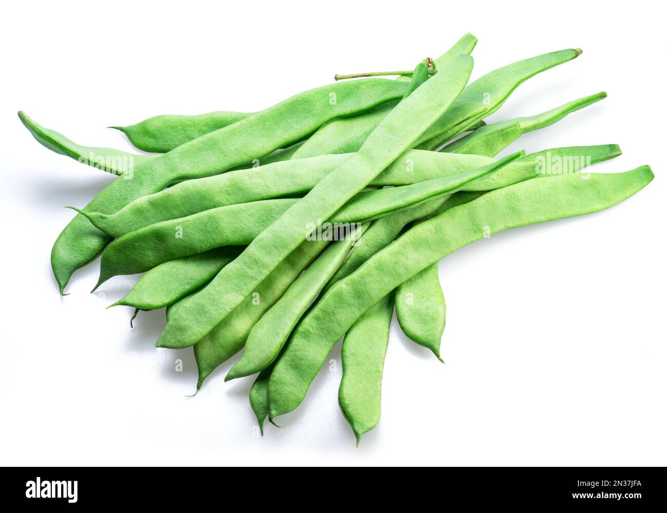 French green beans isolated on white background. Green beans are rich ...