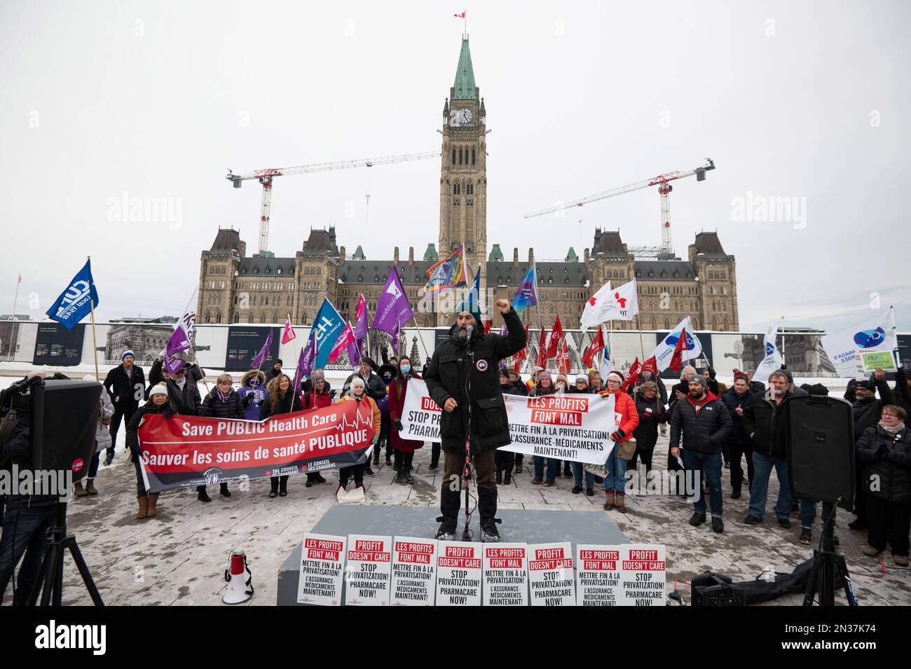 NDP Leader Jagmeet Singh speaks during a rally to demand Canada's ...
