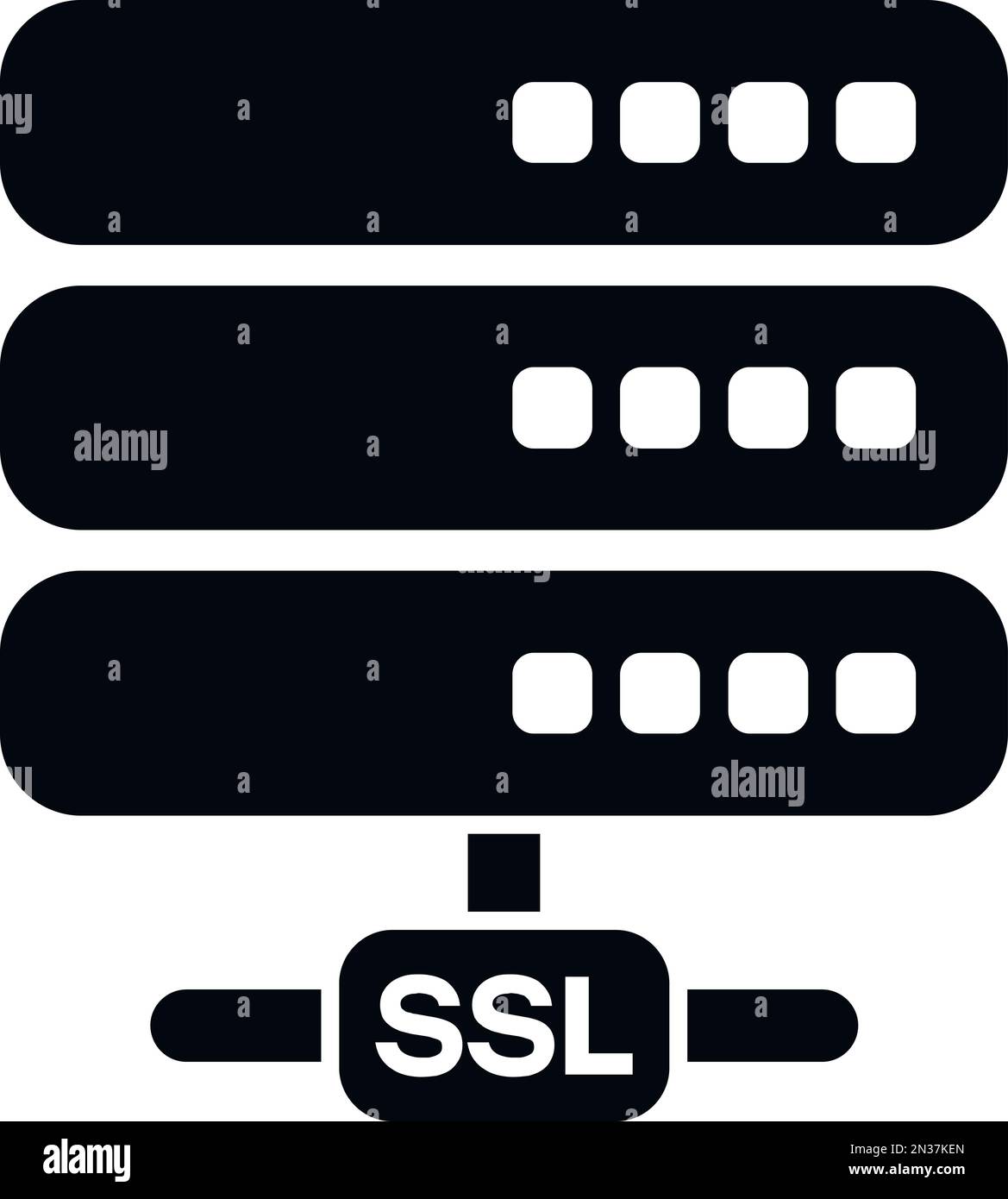 SSL certificate server icon simple vector. Network security. Safety data Stock Vector Image ...