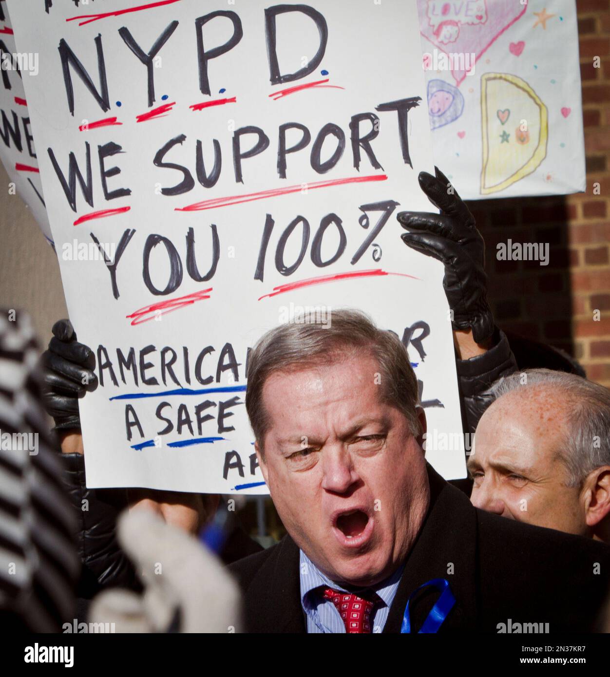 Retired NYPD Captain Joe Concannon speaks during a pro-police rally and ...