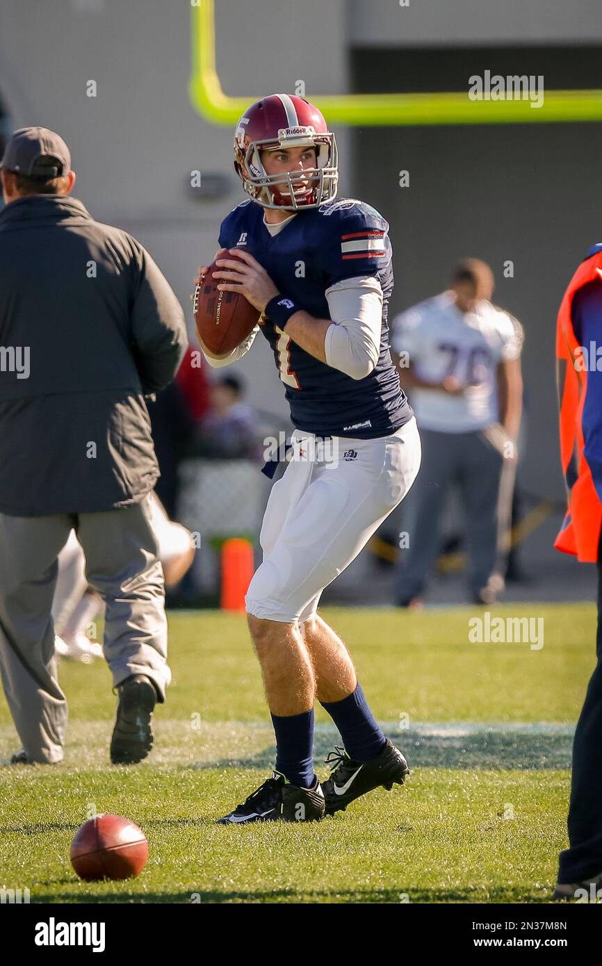 National team quarterback Kevin Rodgers practices before the start of ...