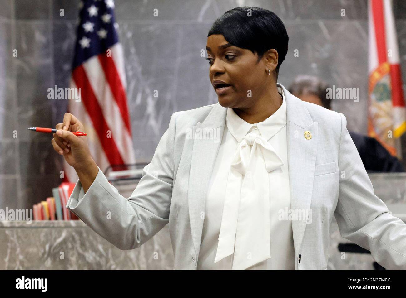 Assistant State Attorney Pascale Achille gives her opening statement in ...