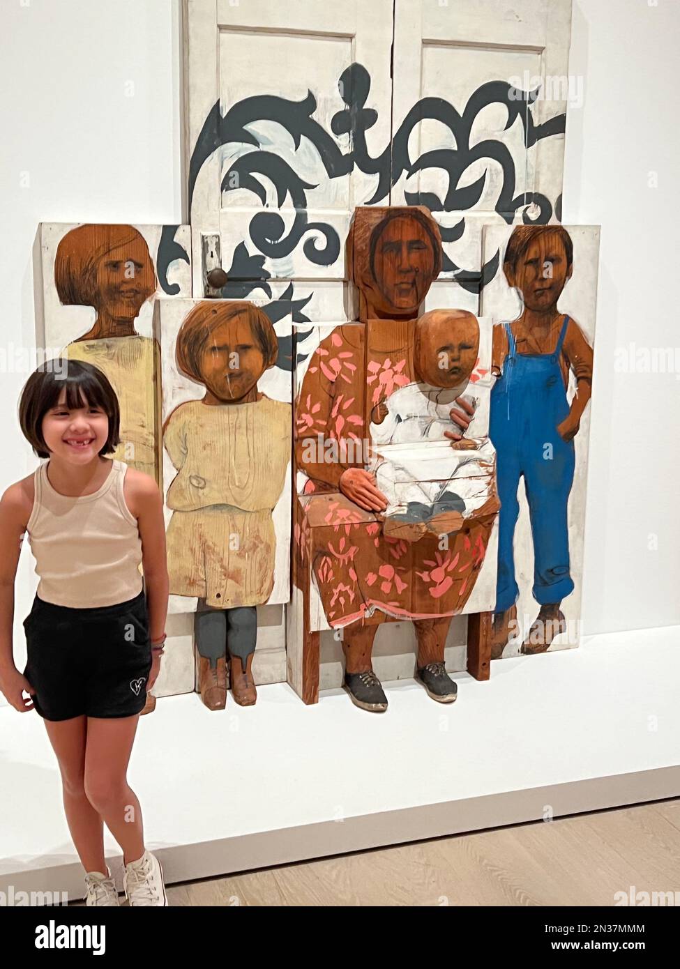 "The Family," 1962 by Marisol at MoMA, NYC. Made primarily of blocks of ...