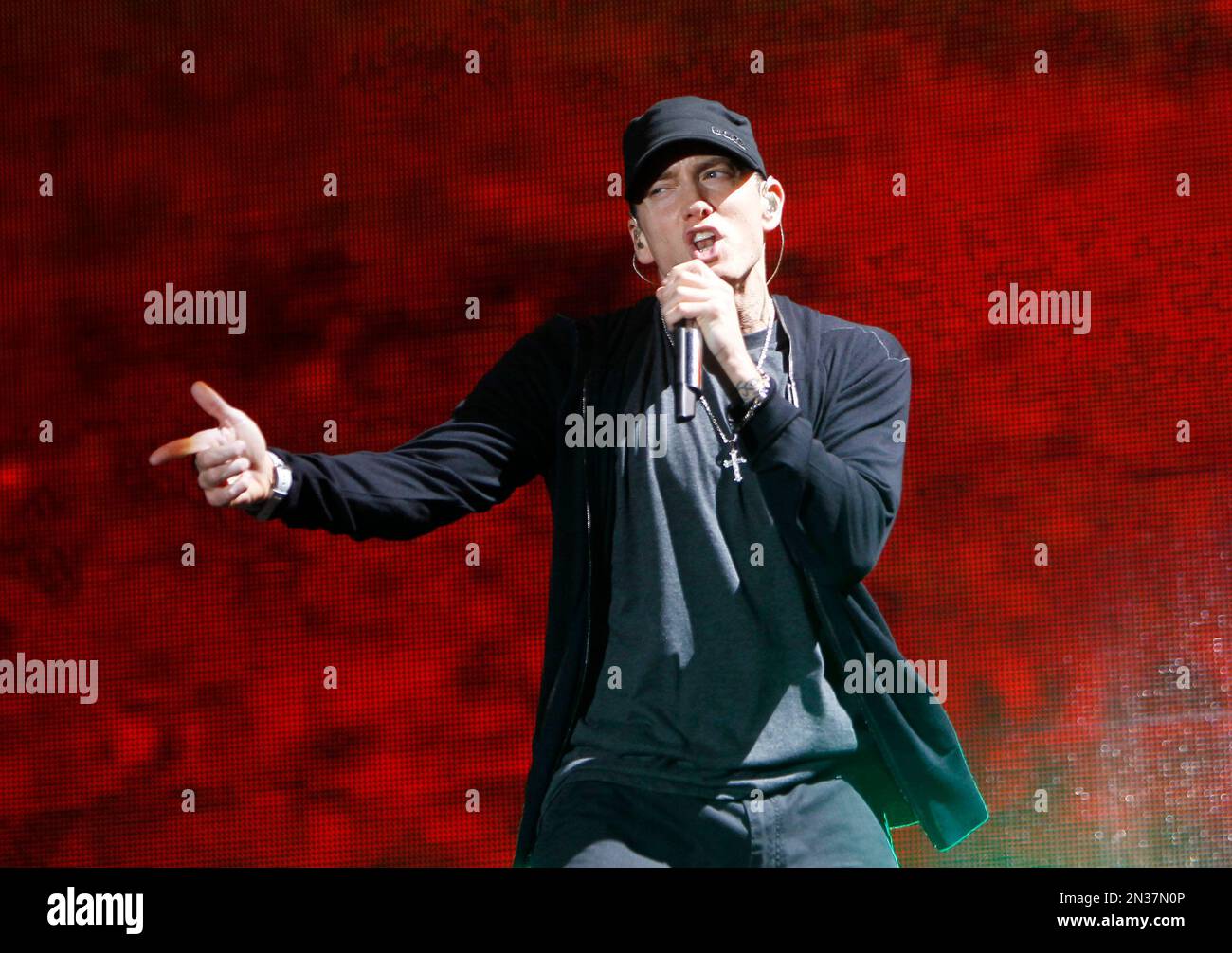 FILE - In this Sept. 13, 2010 file photo, rapper Eminem performs at ...