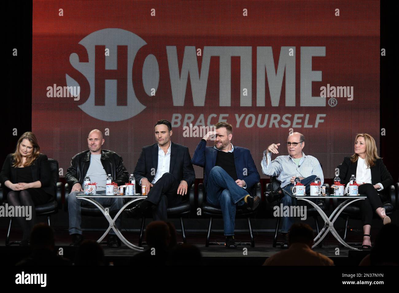 From left, Merritt Wever, Paul Schulze, Dominic Fumusa, Stephen Wallem ...
