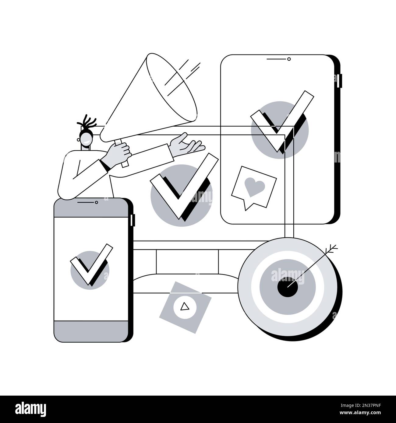 Multi Device Targeting Abstract Concept Vector Illustration Cross Device Tracking And Targeting