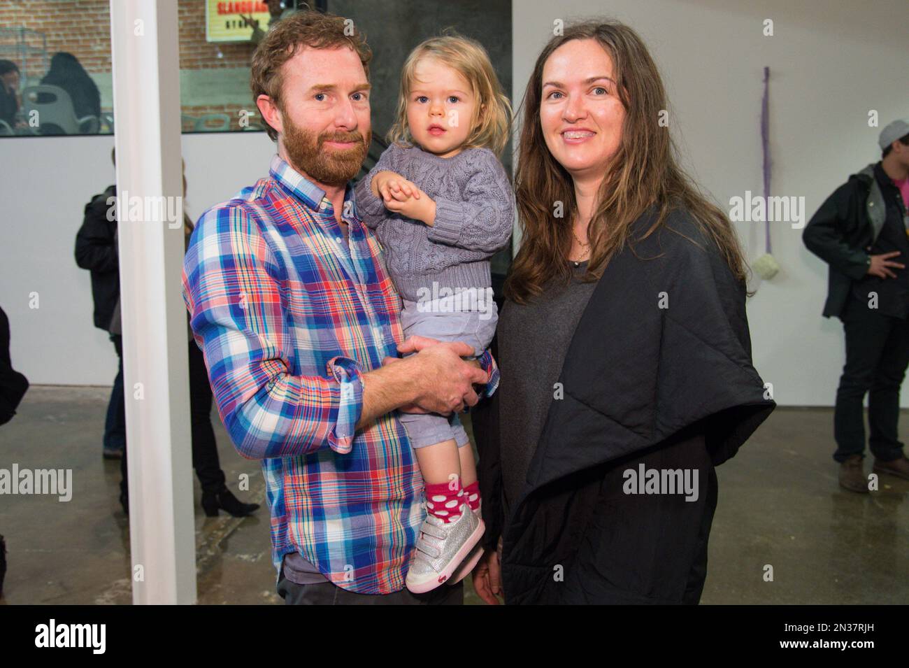 Jedediah Caesar and family attend the LAXART Opening at 7000 Santa ...