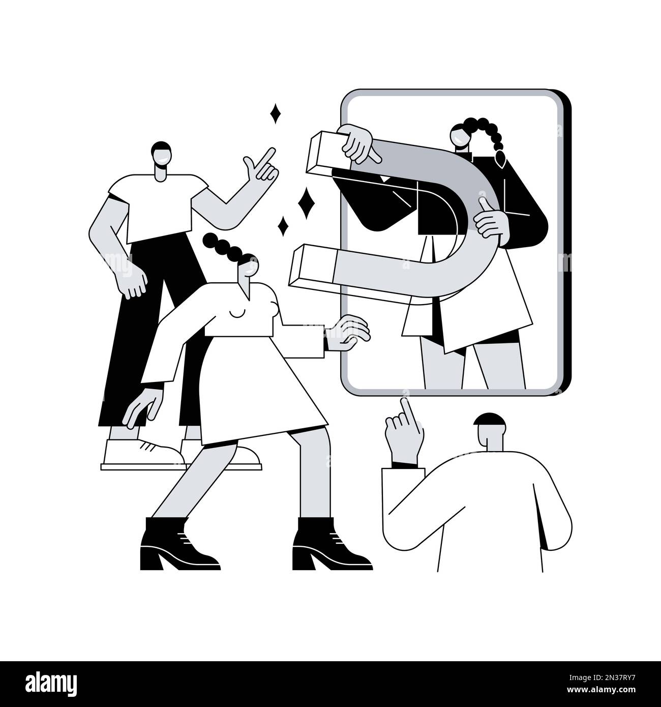 Word of mouth marketing abstract concept vector illustration. Word of ...